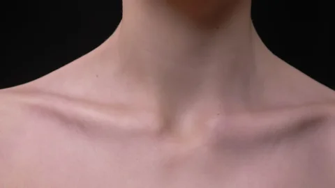 Close-up portrait of skinny female colla... | Stock Video | Pond5