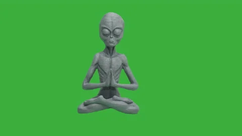 Close up of praying Alien in motion in f... | Stock Video | Pond5