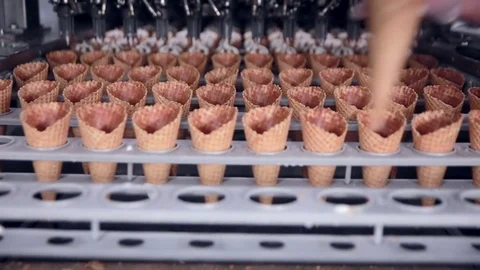 Close-up of the process of the ice-cream... | Stock Video | Pond5