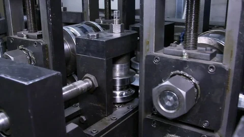 Close-up process of manufacturing strip ... | Stock Video | Pond5