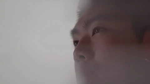 Close-up Profile of Blurred Male Model L... | Stock Video | Pond5