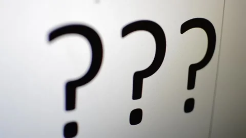 close-up question mark "?" symbol sign t... | Stock Video | Pond5