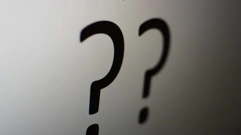 close-up question mark "?" symbol sign t... | Stock Video | Pond5