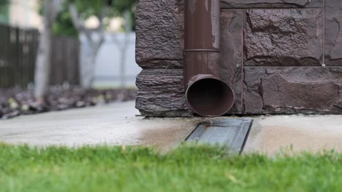 Rainwater Downpipe Stock Video Footage | Royalty Free Rainwater ...