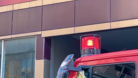 Close up of red flashing signal light on... | Stock Video | Pond5