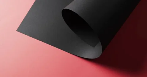 Close up of roll of black paper and copy... | Stock Video | Pond5