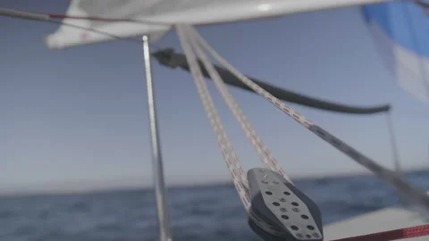 Close up of Sailboat Pulley System as It... | Stock Video | Pond5