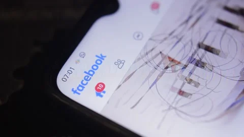 close-up scroll social network. facebook... | Stock Video | Pond5