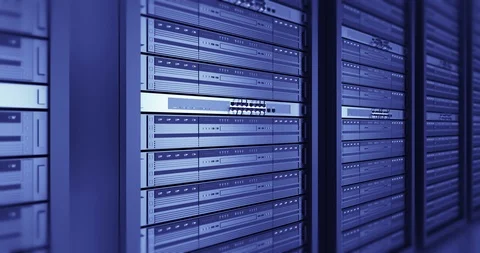 Close Up Server Racks In a Modern Data C... | Stock Video | Pond5
