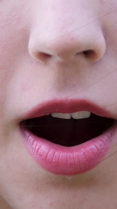 Close up shocked female face amazed scar... | Stock Video | Pond5