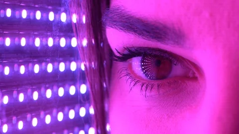 Close-up shoot of brown eye blinking wit... | Stock Video | Pond5