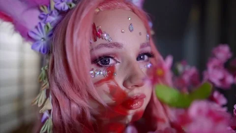 Close-up shot of a adorable young female... | Stock Video | Pond5