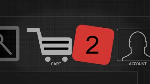Close up shot animation of shopping cart... | Stock Video | Pond5