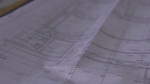 Close-up shot of an architectural plan o... | Stock Video | Pond5