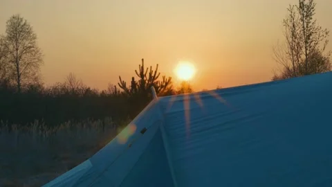 A close-up shot of a dark red sunset can... | Stock Video | Pond5