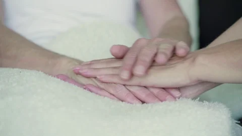 Close up shot of female hands caressing ... | Stock Video | Pond5