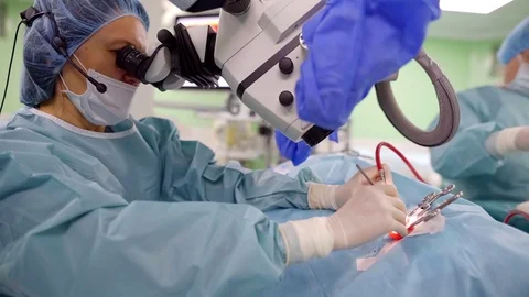Close-up shot of a female surgeon using ... | Stock Video | Pond5
