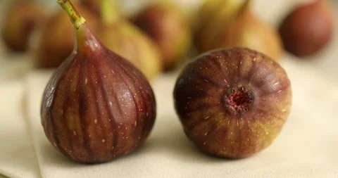 Close up shot of fig fruits in detail | Stock Video | Pond5
