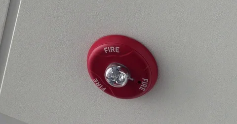 Close Up Shot of Fire Alarm Warning Ligh... | Stock Video | Pond5