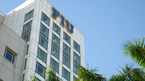 Close up shot FIU sign at Green Library ... | Stock Video | Pond5