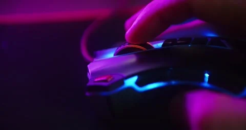 Close up shot of a hand scrolling the mo... | Stock Video | Pond5