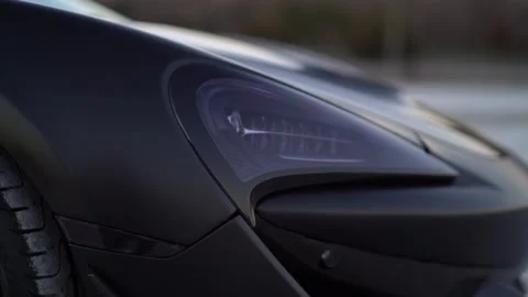 Close-up shot of McLaren 720S Coupe head... | Stock Video | Pond5