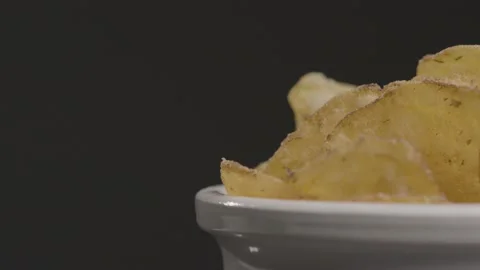Close Up Shot of Rotating Bowl of Potato... | Stock Video | Pond5