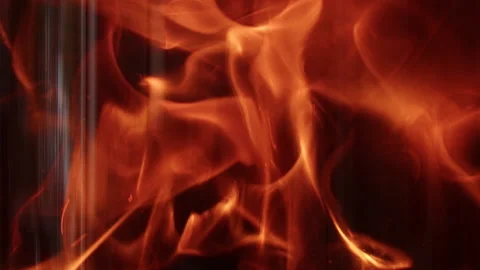 Close up shot of a starting fire. Flames... | Stock Video | Pond5