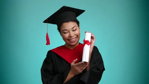 Close-up shot of successful girl with a ... | Stock Video | Pond5