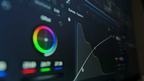 Close up shot of Video editing on a comp... | Stock Video | Pond5