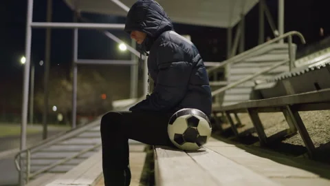 Close-Up Side View of Man Sitting Alone ... | Stock Video | Pond5