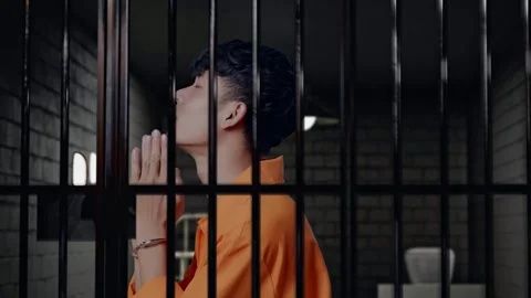 Close Up Side View Of Prisoner In Handcu... | Stock Video | Pond5