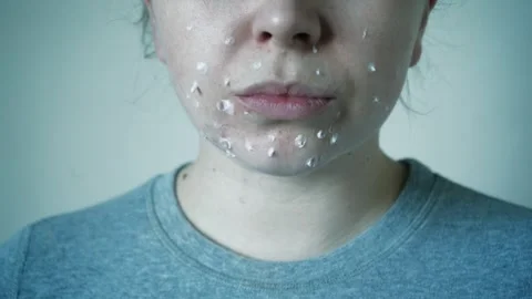Close up of skin problems, unhealthy ski... | Stock Video | Pond5