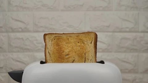 Close-up of sliced fried white bread fly... | Stock Video | Pond5