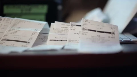Receipts Stock Video Footage | Royalty Free Receipts Videos | Pond5