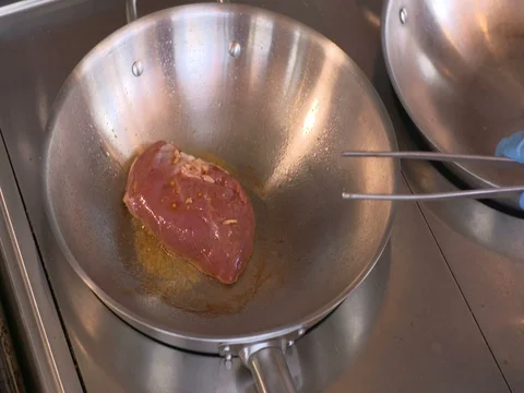 Close up slow motion of a chef cooking d... | Stock Video | Pond5