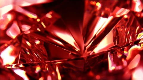 Close-up of slowly rotating red diamond.... | Stock Video | Pond5