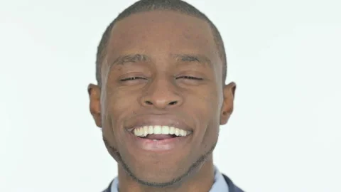 Close Up of Smiling African Man Face on ... | Stock Video | Pond5