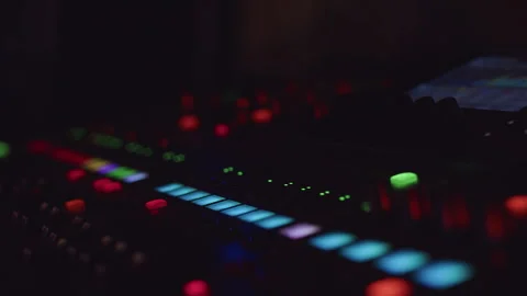 Close-up of the sound mixing console boa... | Stock Video | Pond5