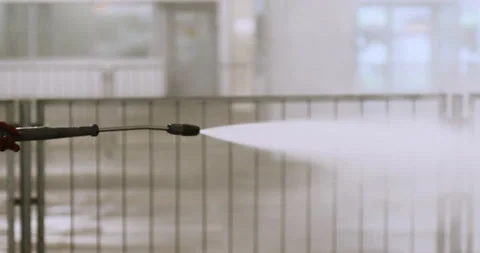 Close up of a spraying lance using for d... | Stock Video | Pond5