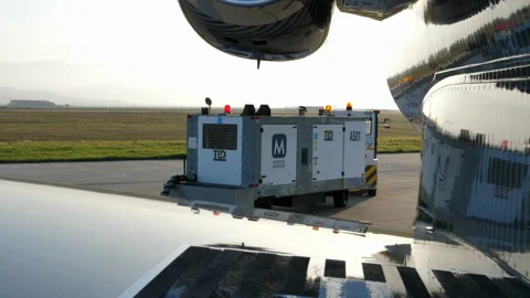 Close up static shot of Air Start Unit, ... | Stock Video | Pond5