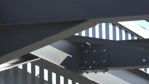 Close-up of the steel structure, Plant C... | Stock Video | Pond5