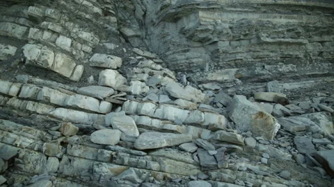 Close-Up Of A Stone Cliff Texture. Stone... | Stock Video | Pond5