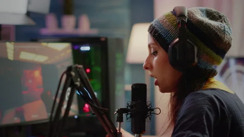 Close-up of streamer playing first perso... | Stock Video | Pond5