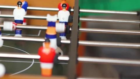 close up table football game, table foot... | Stock Video | Pond5