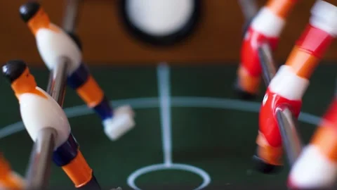 close up table football game, table foot... | Stock Video | Pond5