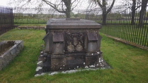 A close-up of the tomb of King James III... | Stock Video | Pond5