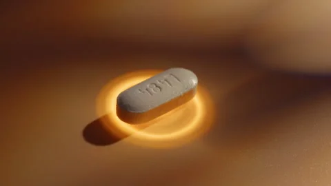 close up top down view of medical pill d... | Stock Video | Pond5