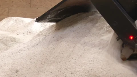 Close Up Truck dumping snow & ice melt r... | Stock Video | Pond5