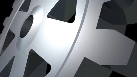 Close up of a turning gear on a black ba... | Stock Video | Pond5